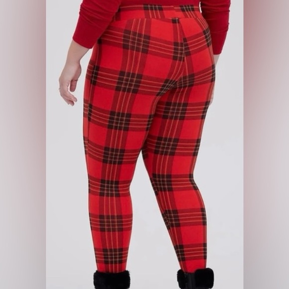 torrid | Pants & Jumpsuits | Torrid Red Thread Plaid Gold Full Length ...